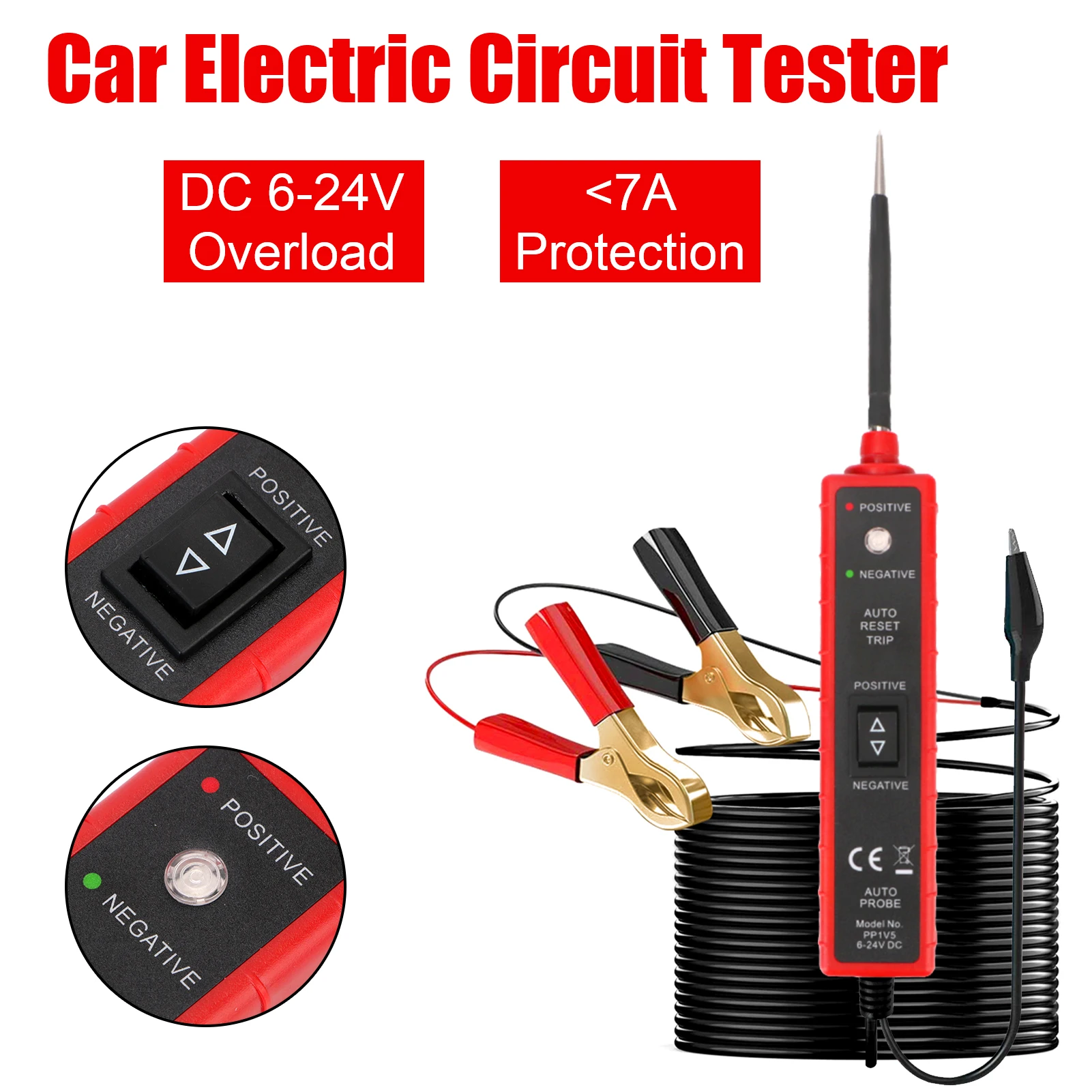24v 12v Car Battery Tester Test Pen Electrical Diagnostic Tool Power ...