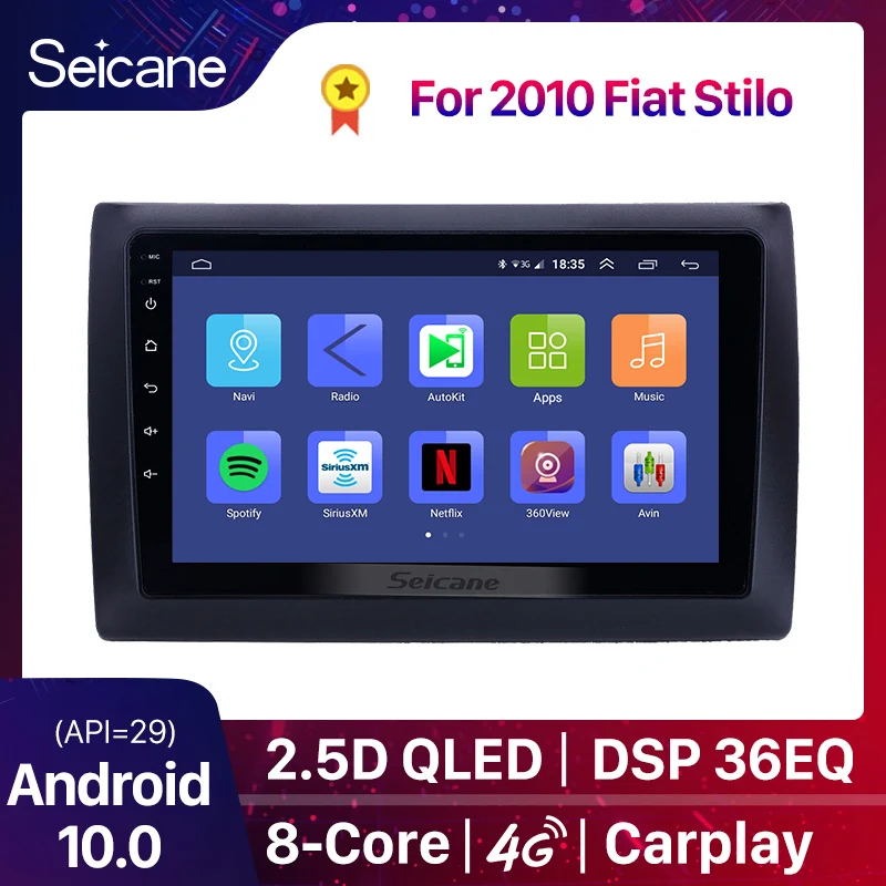 Seicane Android 10.0 9 inç 2din HD dokunmatik ekran GPS ses Stereo 2010 ...