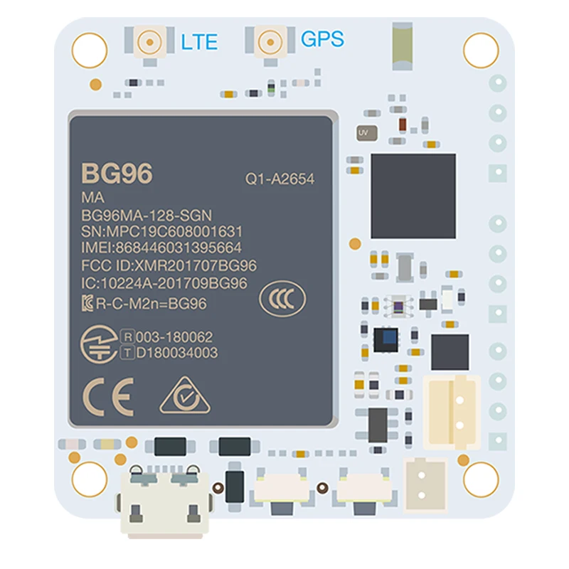 Quectel Bg96 Lte Nb-iot Cat M1&nb1 Egprs Gnss Module Gps Positioning Tracker Nordic Nrf52840 ...