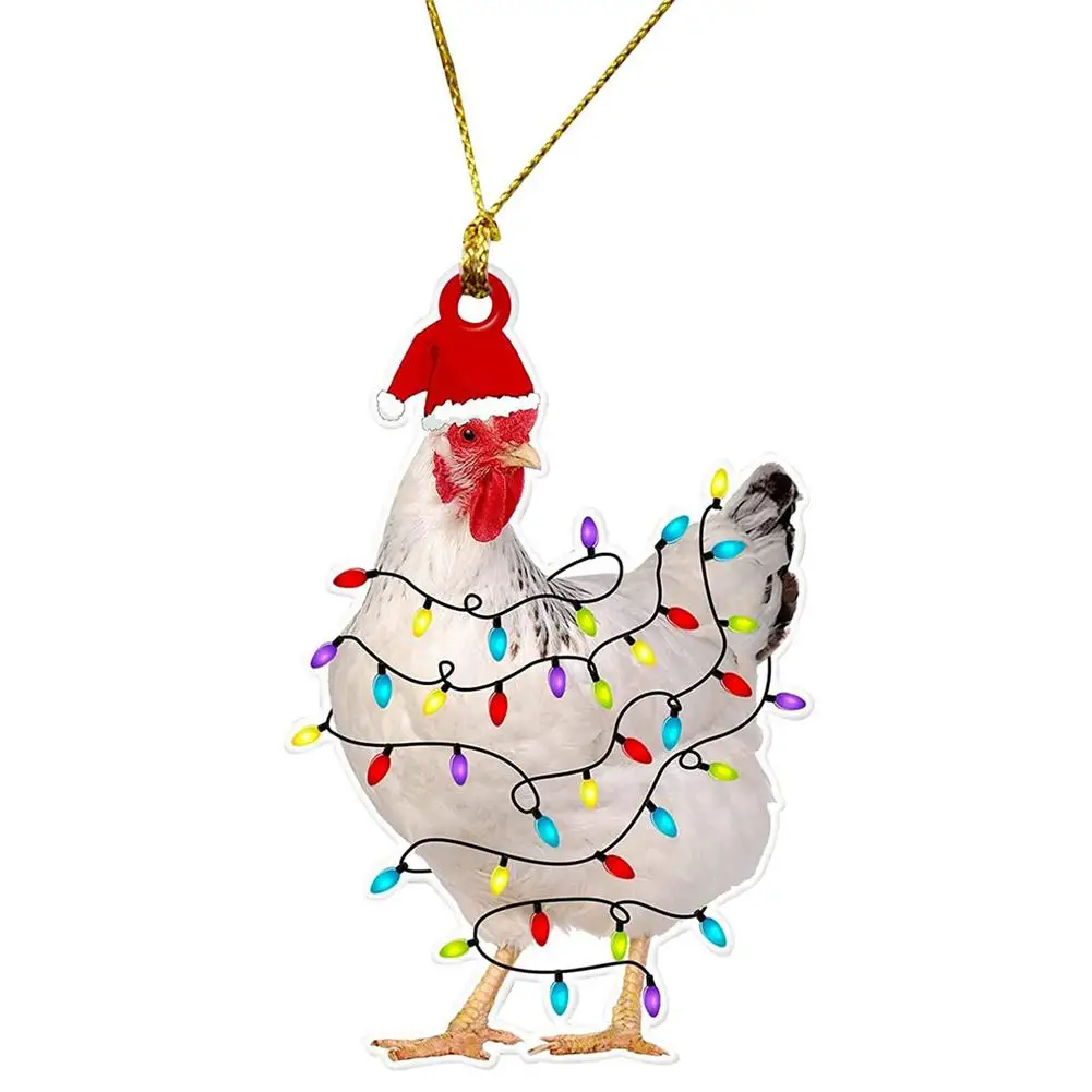 Chicken With Santa Hat