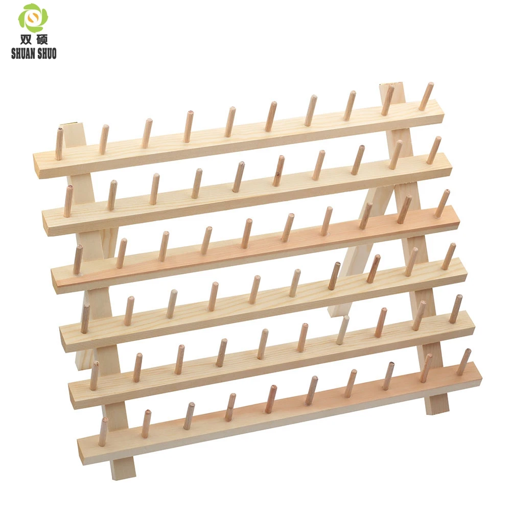 Wooden-folding-thread-stand-sewing-thread-bobbin-spool-stand-diy-thread ...