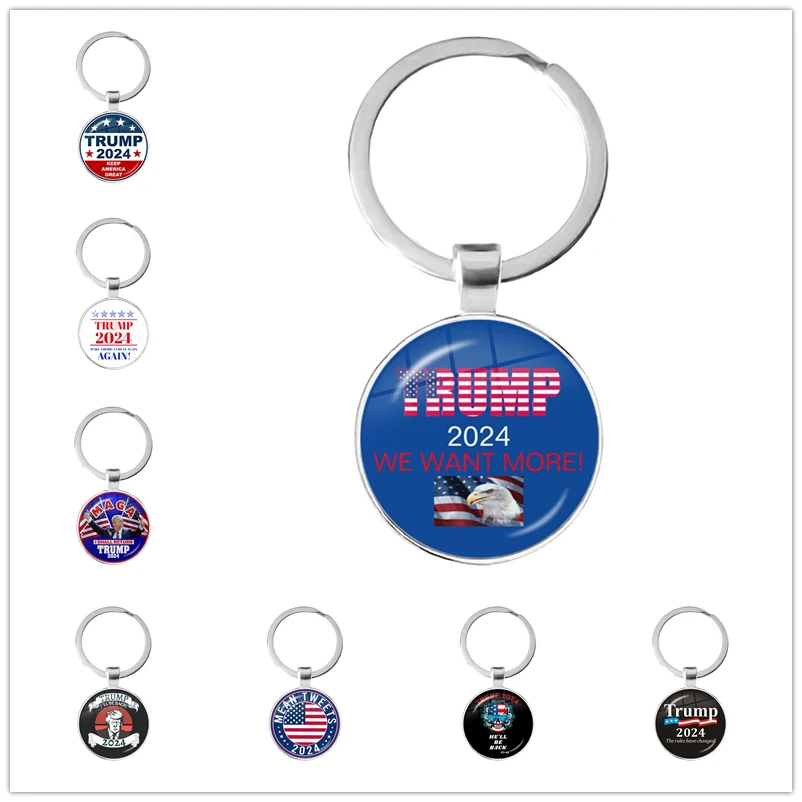 Donald Trump 2024 Collection Glass Cabochon Necklace USA Flag Keep ...