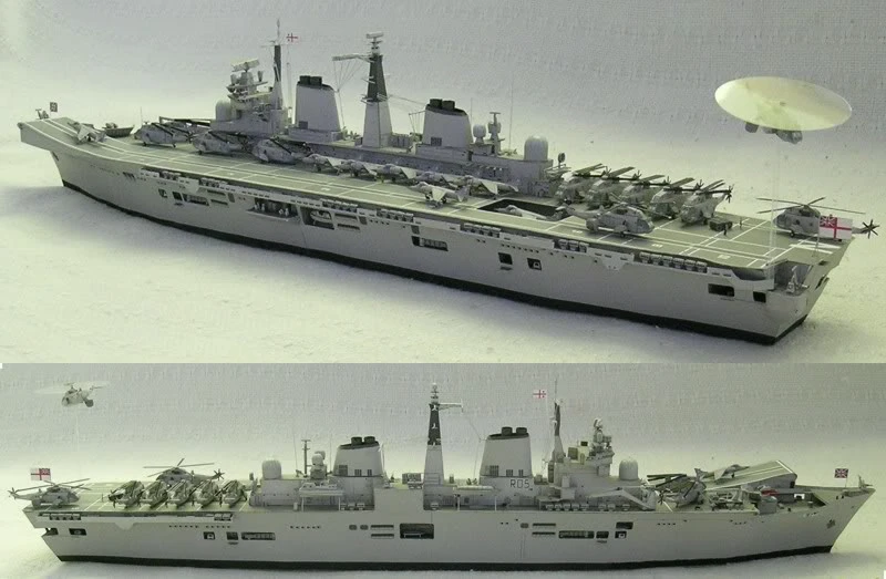 Lllunimon 1/400 HMS Invincible Aircraft Carrier R05 Model Kit Paper ...