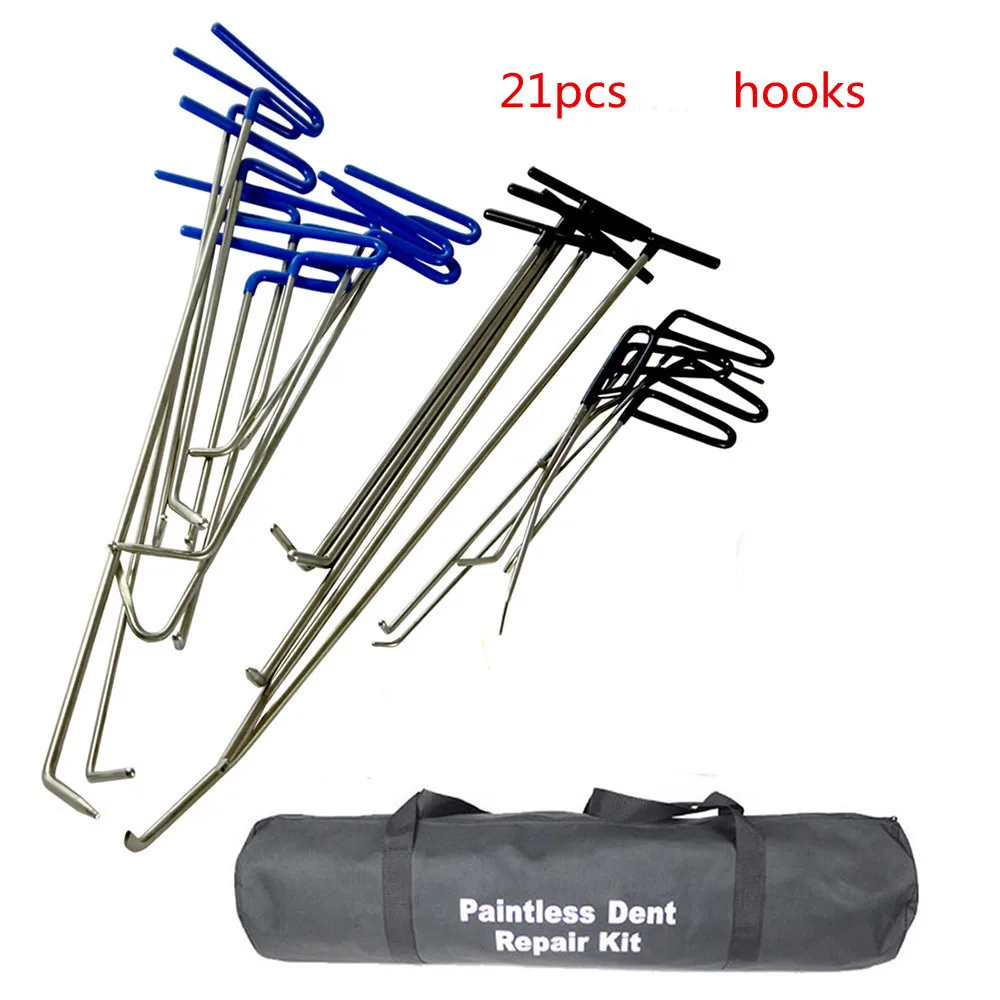 New-21-Pieces-Auto-Body-Dent-Removal-Hook-Rod-Tool-Kit-Hail-and-Door ...