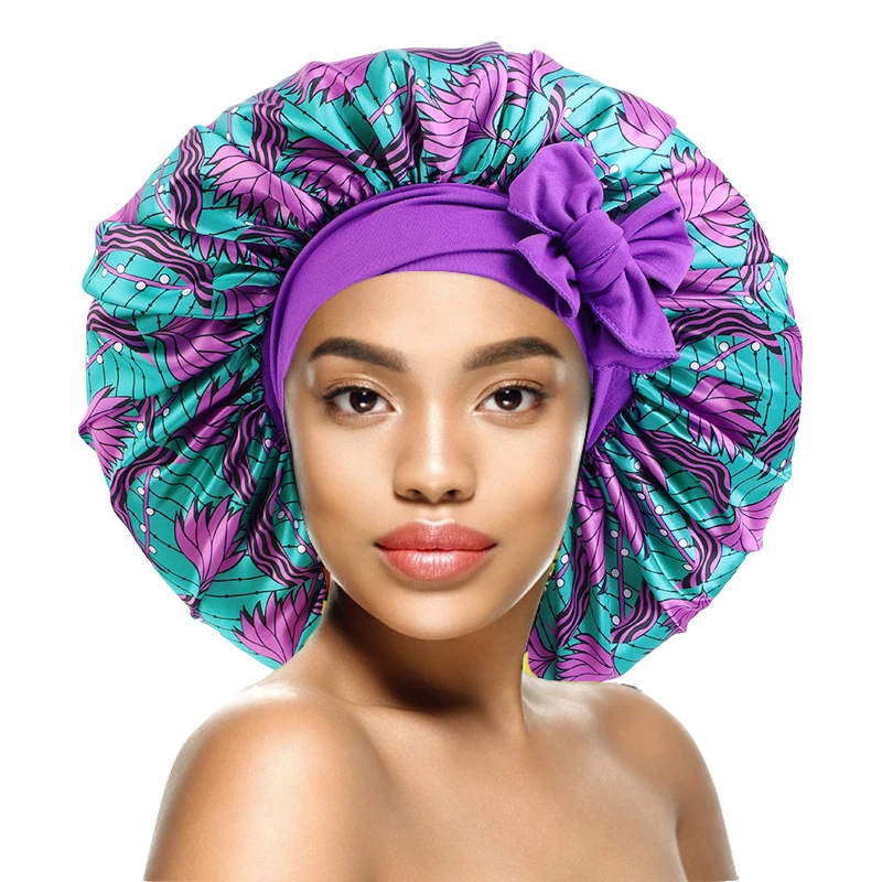 Grand-Bonnet-en-Satin-lastique-Bonnet-de-sommeil-pour-femmes-motif ...