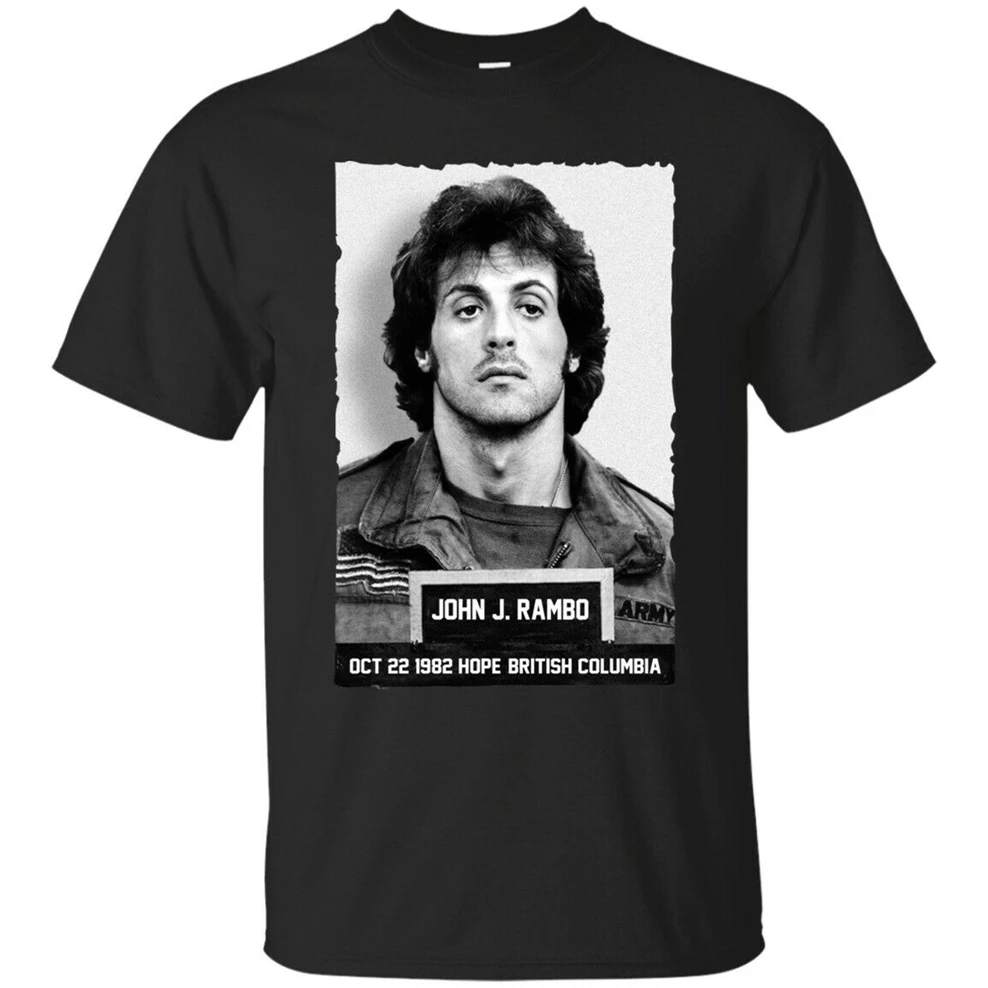 Camiseta para hombre de John Rambo Mugshot talla S 3Xl Estilo libre ...