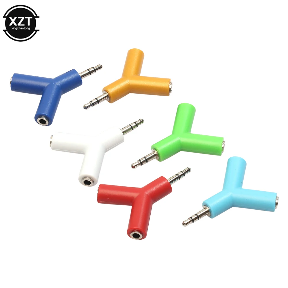 1Pcs-Y-Shape-3-5mm-Earphone-Adapter-Double-Jack-Adapter-Plug-Stereo ...