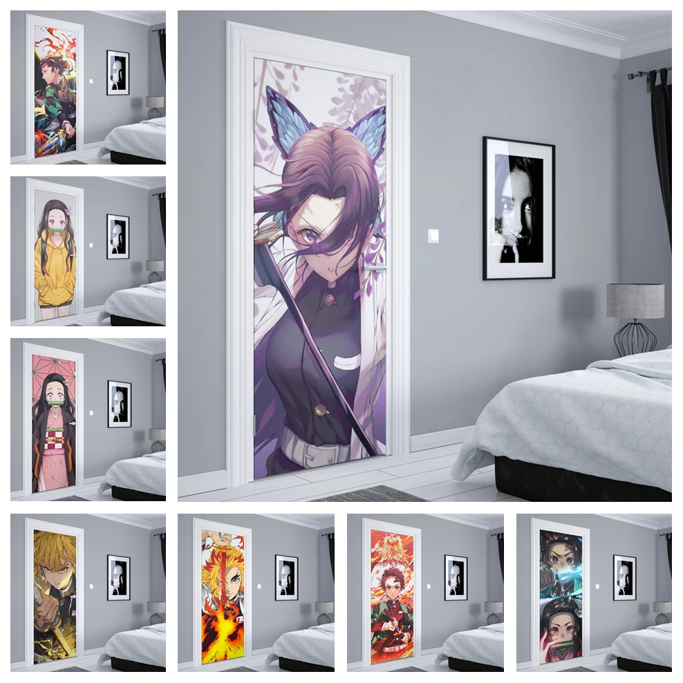 Doors-Decoration-HD-Japan-Anime-Demon-Slayer-Self-adhesive-Waterproof ...