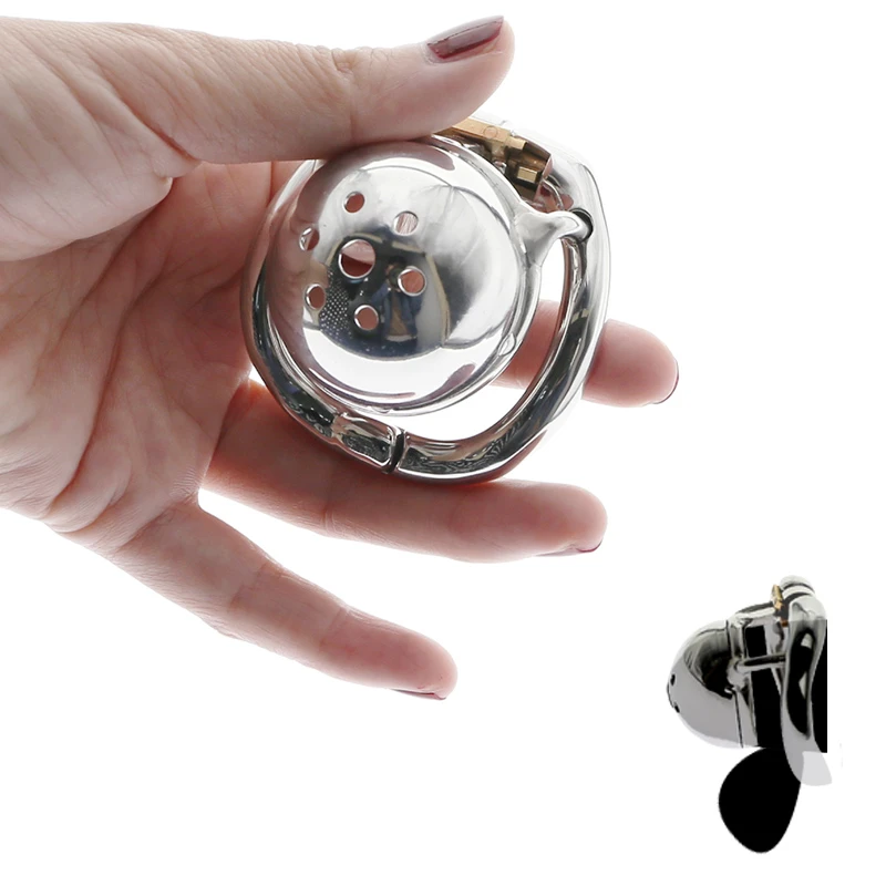 Micro Chastity Cage Super Small Stainless Steel Cock Cage With With Arc ...