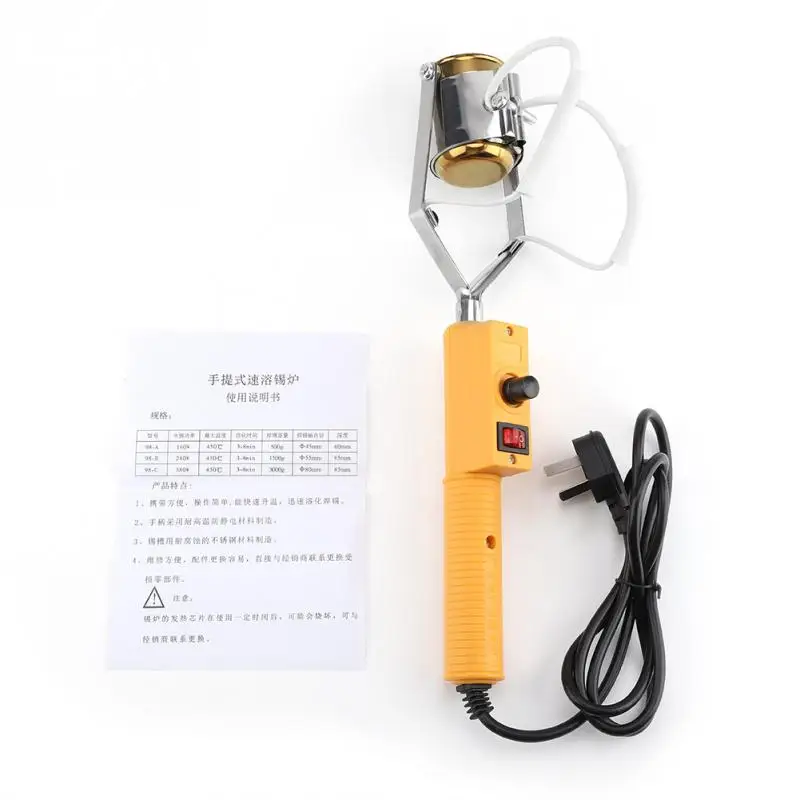 180w/280w 45mm Electric Portable Solder Pot Handheld Melting Tin ...