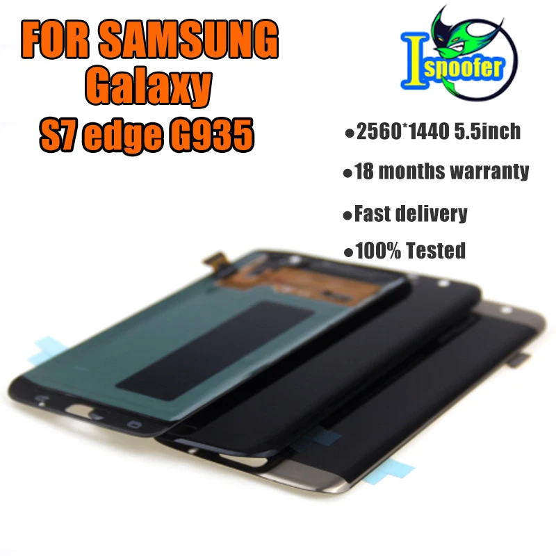 Para Samsung Galaxy S7 edge LCD G935 G935F LCD pantalla digitalizador ...