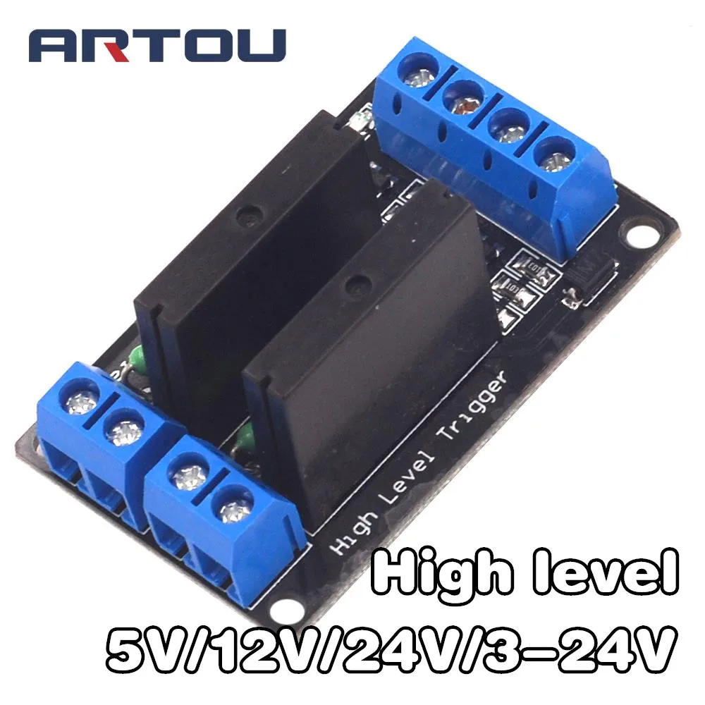 5V-12V-24V-3-24V-2-Channel-Solid-State-Relay-Module-High-Level-Relay-DC ...