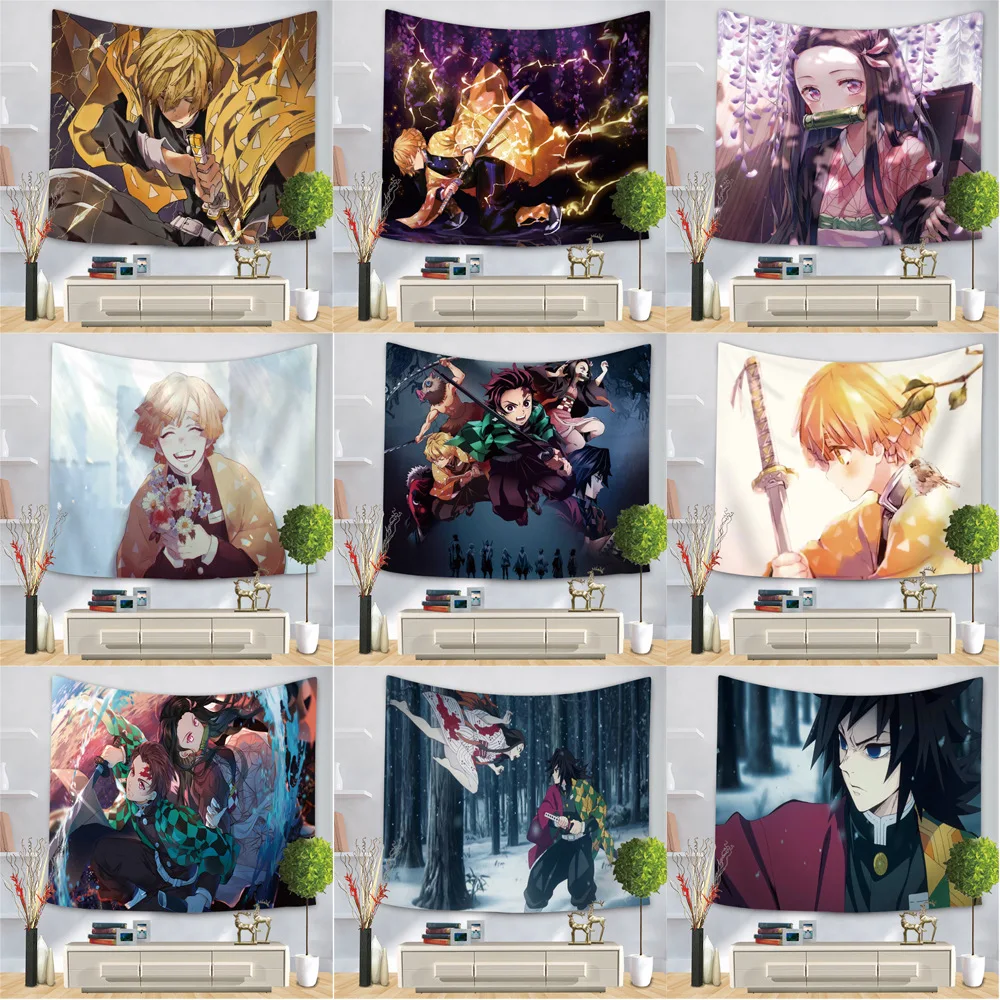 Anime tapestry Cartoon tapestry Cartoon digital printing hanging cloth ...