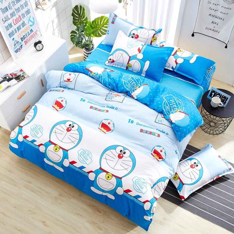 Doraemon Cartoon Character Duvet Cover Bedding Set - KawaiiMerch.com