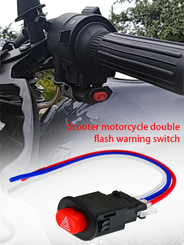 Motorcycle-Double-Flash-Switch-Hazard-Light-Switch-Button-Flash-Warning ...