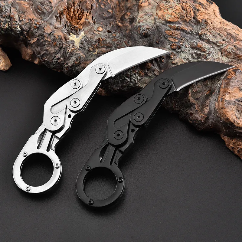 HS Tools mechanical karambit scorpion claw knife outdoor camping jungle ...