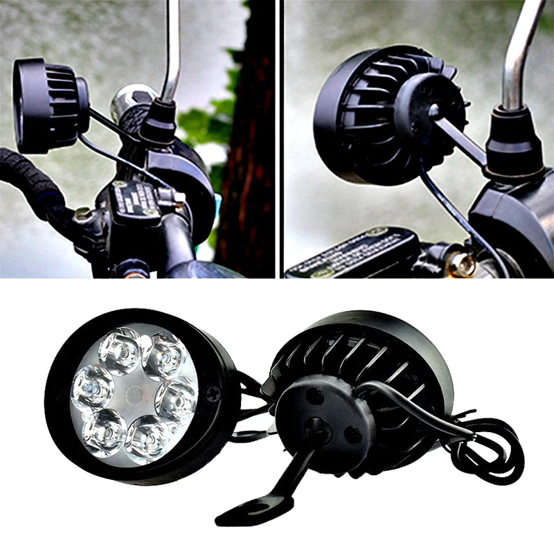2pcs Set Motorcycle Scooter Headlight Fog Driving Lights Moto Front ...