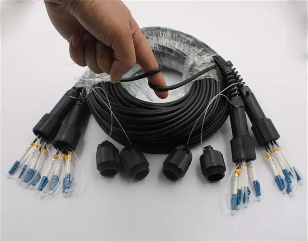 400mtr Outdoor 8C DVI LC LC Fiber optic Patchcord LSZH SM OM1 OM2 OM3 8 ...