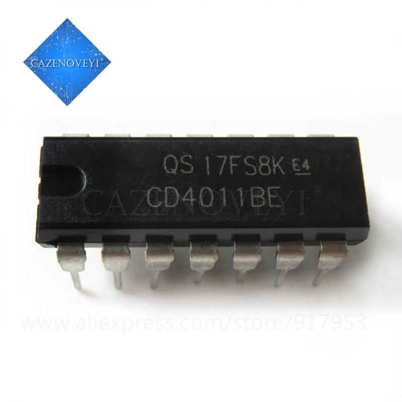 10pcs-lot-CD4011BE-CD4011-DIP-14-4011-QUAD-2-INPUT-NAND-GATE-IC-In ...