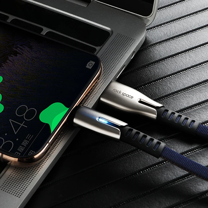 ROCK светодиодный светильник usb type C кабель для samsung Xiaomi Redmi ...