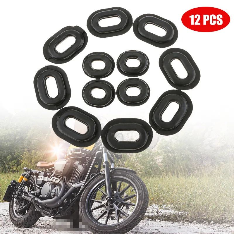 12pcs Motorcycle Rubber Side Cover Grommets Gasket Motorcycle Fairings ...