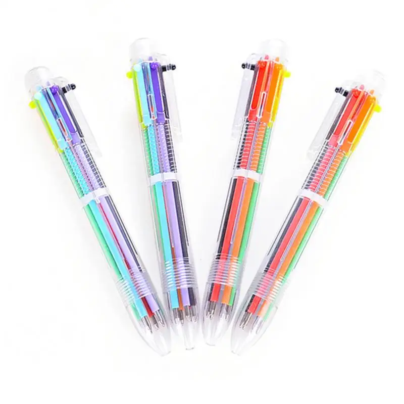 0.5mm Multi color 6 in 1 Color Ballpoint Pen Ball Point Pens Kids ...