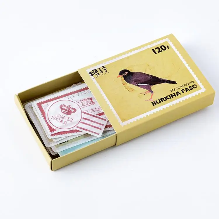 80 шт упак Журнал Дневник этикетка альбом декор Винтаж штамп Стикеры S Ретро спичечный коробок