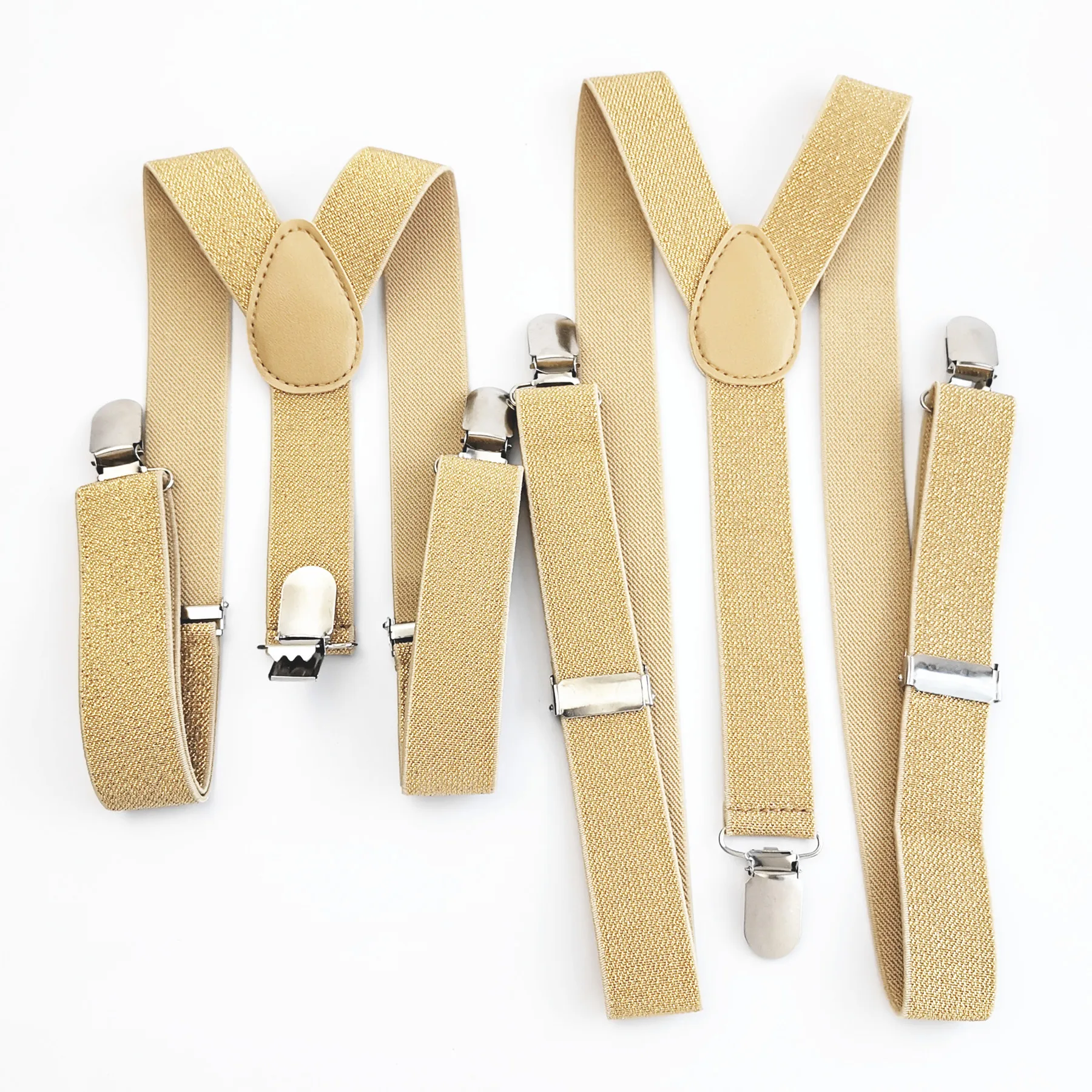 2-5CM-Wide-Gold-Silver-Elastic-Strap-Unisex-Suspenders-Adjustable-Y ...