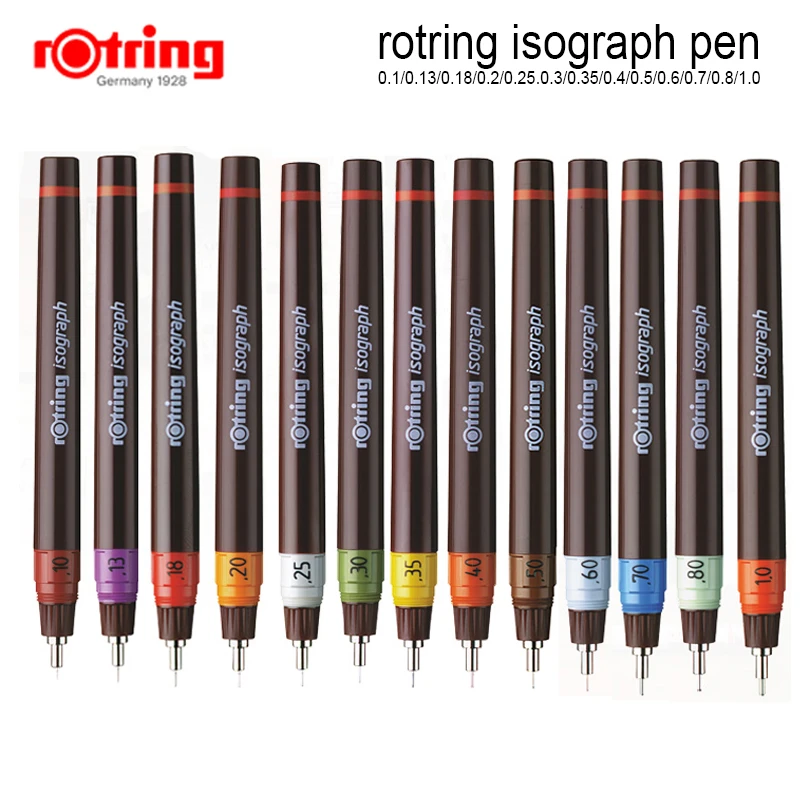 Rotring Isograph Pen 0.1mm-1.0mm Porous-point Pens Drawing Design Pen ...