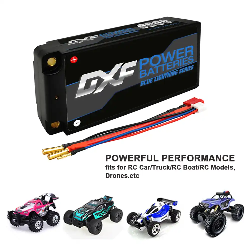 DXF Lipo Battery 2S Shorty 7.6V 6300mah 130C 260C 5mmGraphene Bullet ...