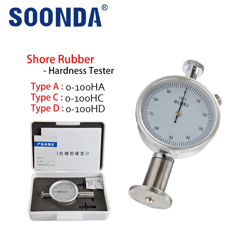 Shore-A-C-D-Hardness-Tester-Portable-Durometer-For-Vulcanized-Rubber ...