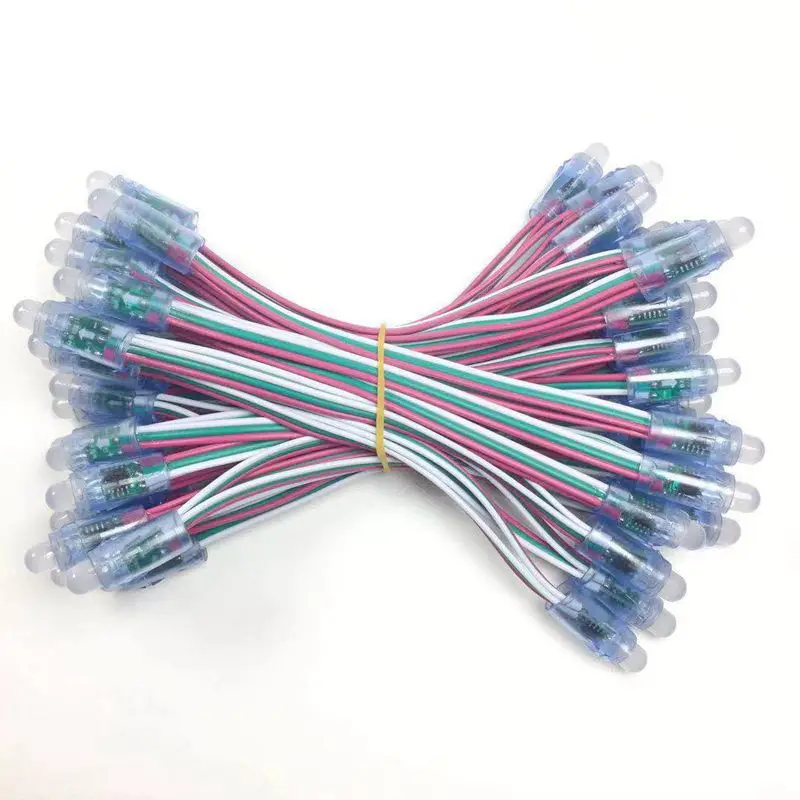 DC5V WS2811 Full Color LED Pixel Light Module 12mm 10cm / 15cm wires ...