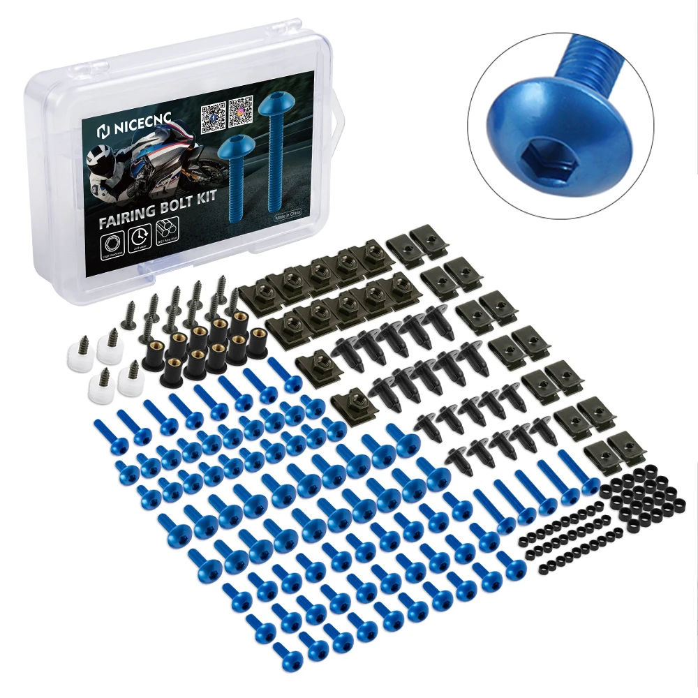 253pcs Fairing Bolt Nut Body Screws For Yamaha Yzf R1 R3 R6 R6s R25 Fz1 ...