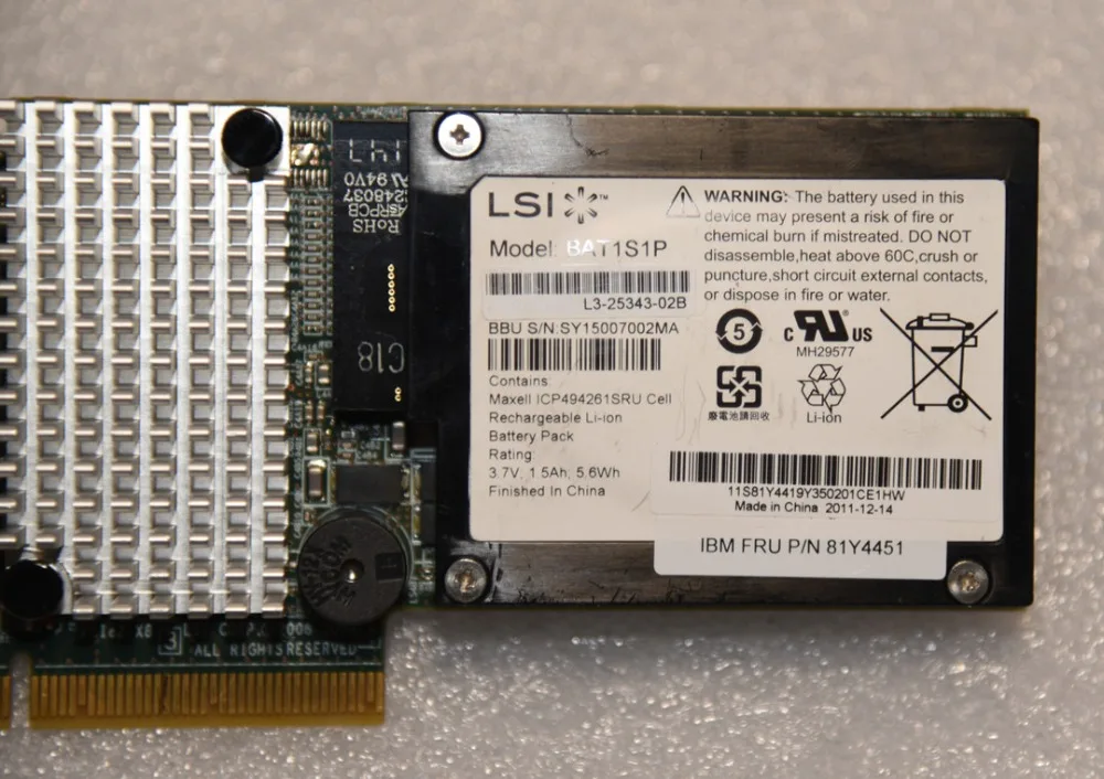 LSI MegaRAID SAS 9260 8i LSI00198 8 포트 512MB 캐시 SFF8087 6Gb RAID0.1.5 ...