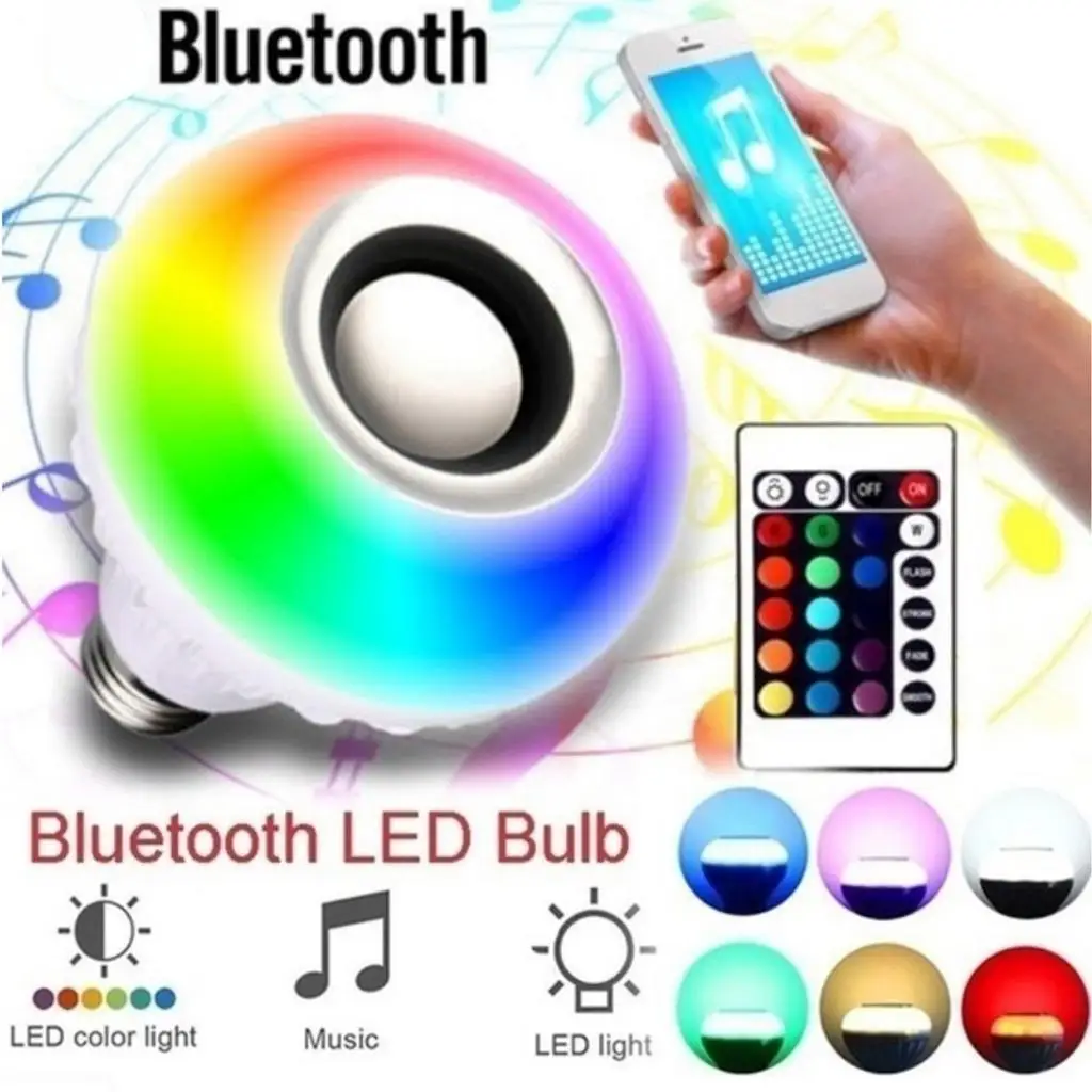 E27-5-7W-Smart-Light-Bulb-Speaker-Bluetooth-RGB-6500K-White-Color ...