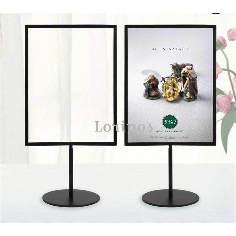 Loripos Metal A4 Banner Paper Sign Tag Holder Desktop Label Display ...