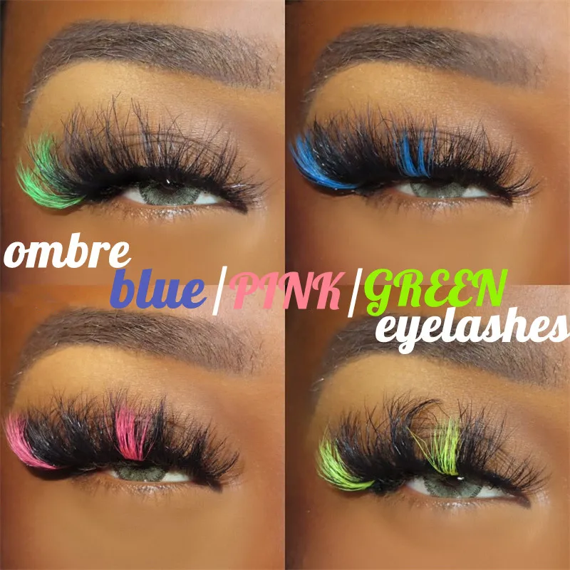 Rainbow Eye Lashes Cruelty Free Silk Lace Colored Eyelashes Dramatic ...