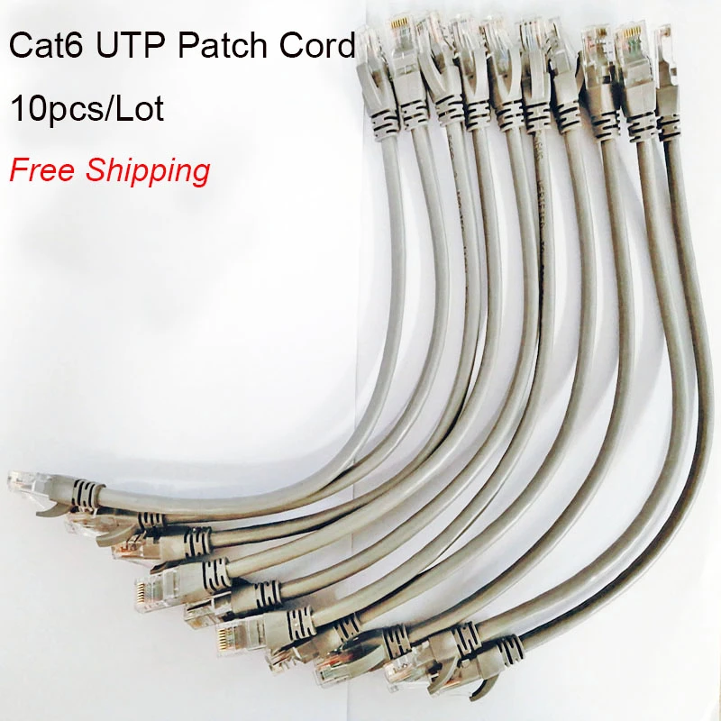 Free Shipping 10pcs/lot 0.5ft 0.65ft 1ft Cat6 Utp Round Cable Ethernet ...