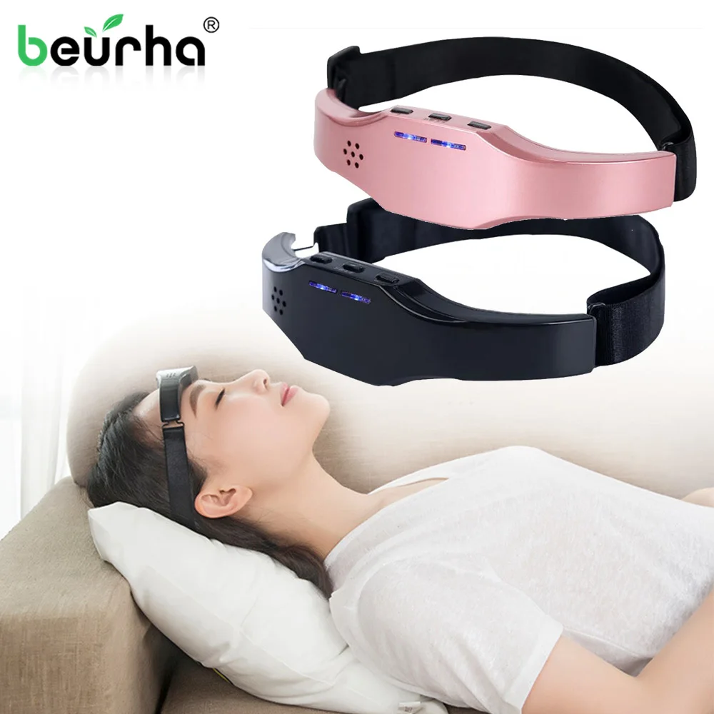 Electric-Head-Massager-Brain-Sleeping-Aid-Therapy-Sleep-Insomnia-Helper ...