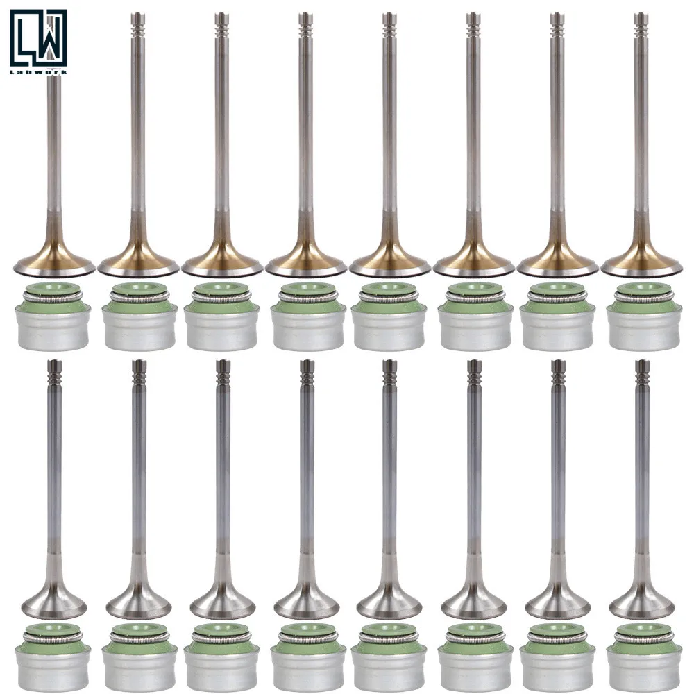 Engine Intake Valves & Exhaust Valves 16pc Kit Fits For Audi Vw 2.0t ...