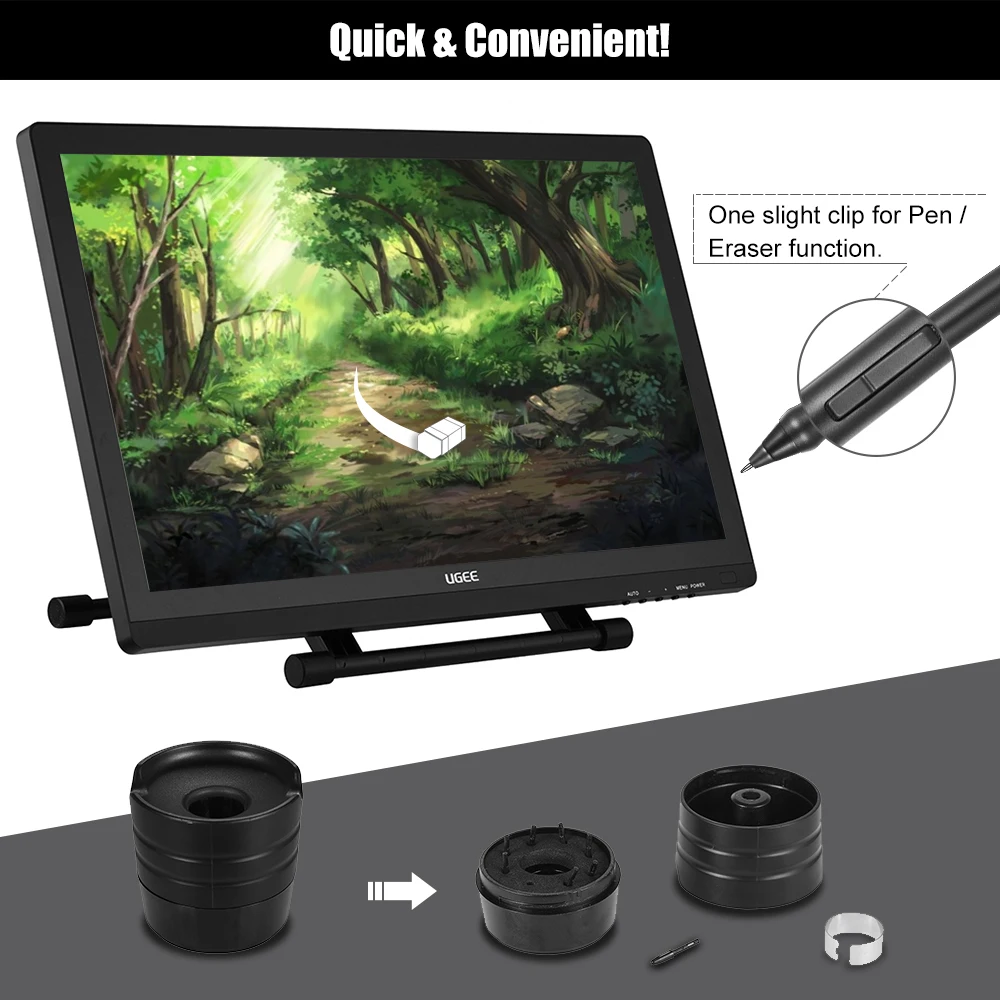 Ugee 1080p Hd 2150 21.5" 5080lpi Graphics Drawing Screen Ips Monitor ...