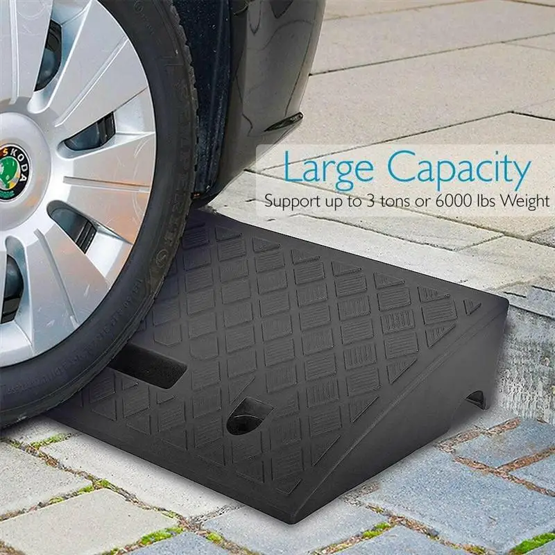 1pc Heavy Duty Car Ramps Hard Plastic Curb Ramps Driveway Sidewalk ...