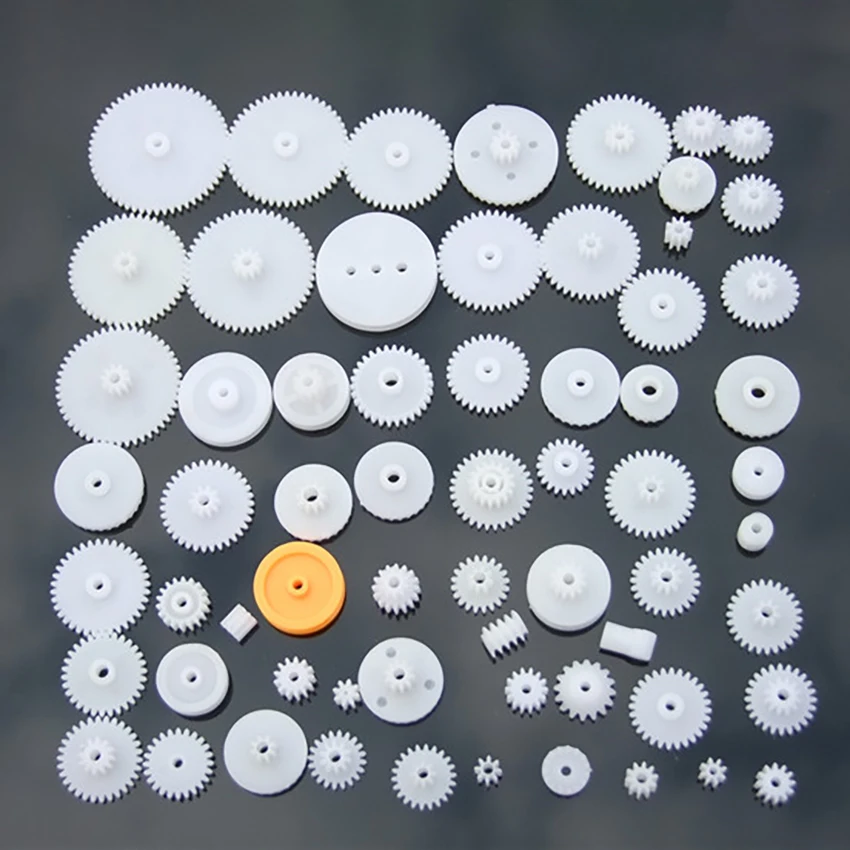 64Pcs-set-Plastic-Single-Double-Layer-Gears-Motor-Gears-Wheel-Pack-Kit ...