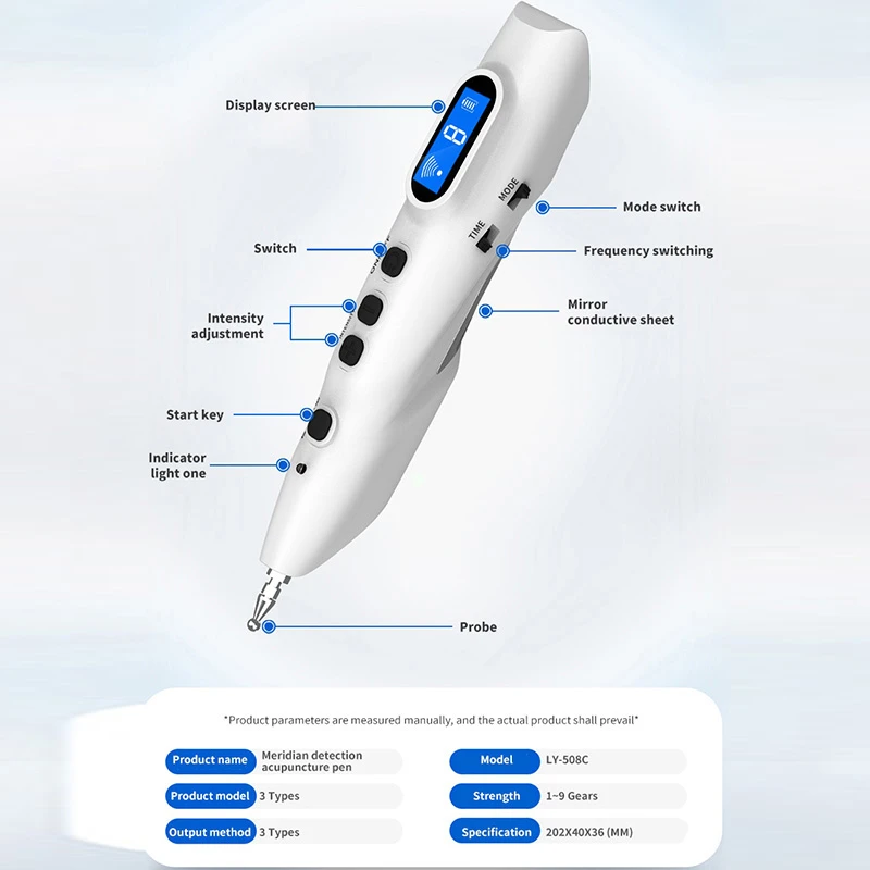 Electronic Meridian Detection Acupuncture Pen 9 Intensities Massage Pen ...