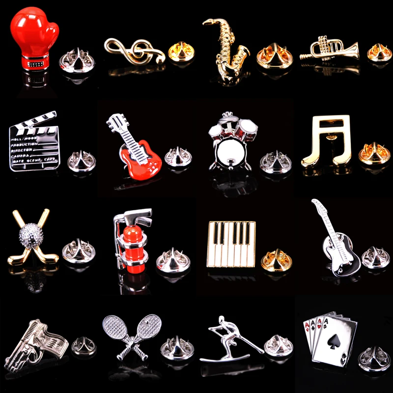 Music-series-design-piano-drum-violin-Saxophone-Brooch-fashion-high ...