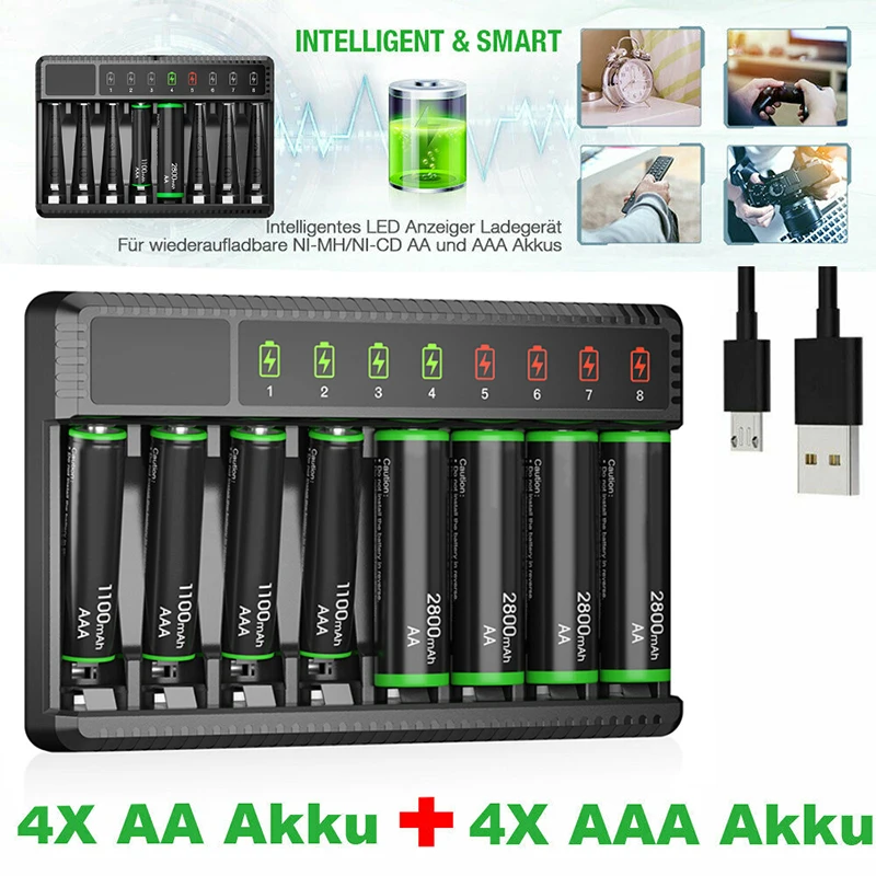 1pc-8-Slots-Fast-Battery-Charger-5V-1-2A-Micro-USB-LED-Charging-For-Ni ...