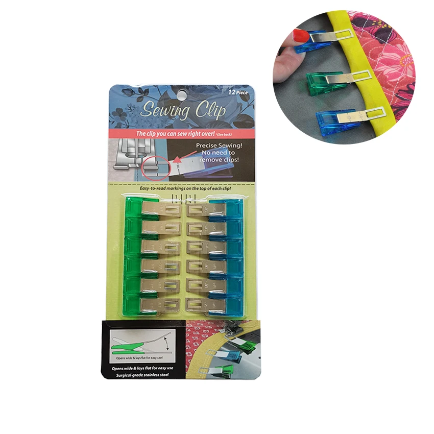 12PCS-Pack-Sewing-Clip-Craft-Quilt-Binding-Plastic-Sewing-Accessories ...