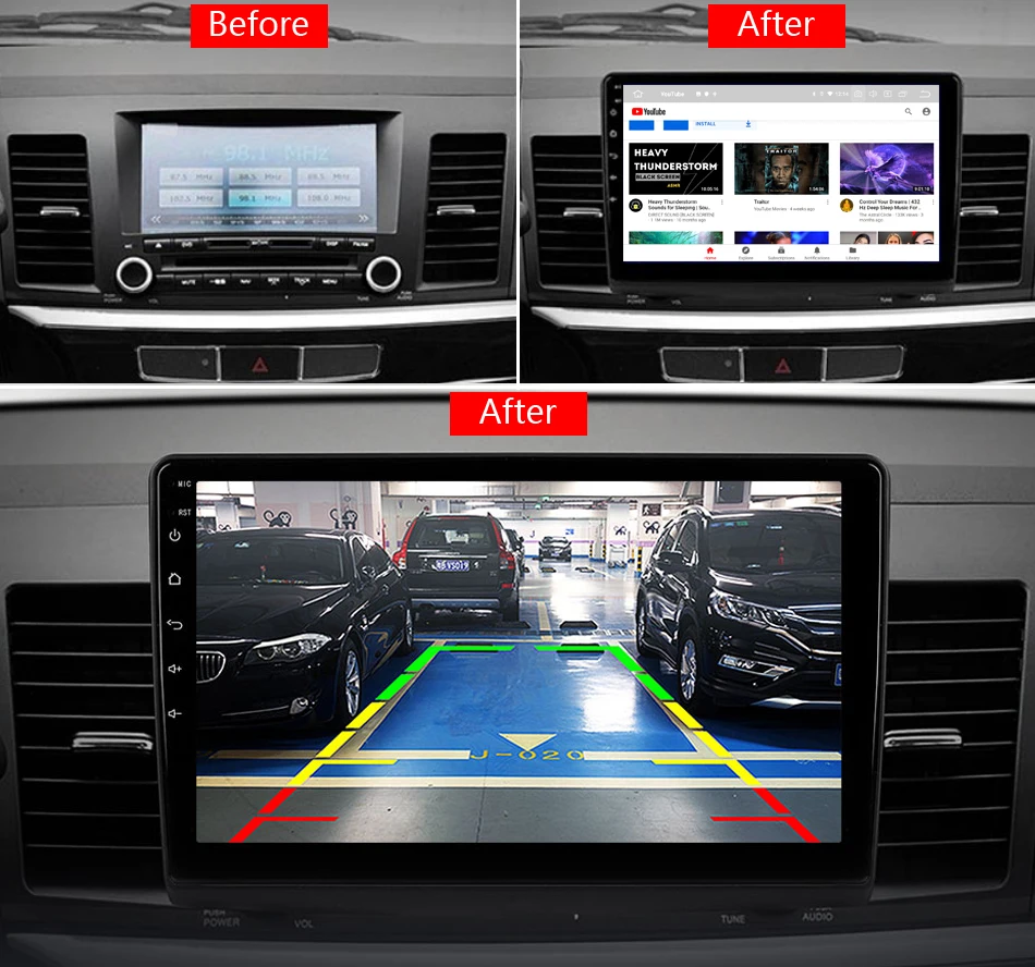 Idoing 10.2"Car Android Auto Radio Multimedia Player For Mitsubishi ...