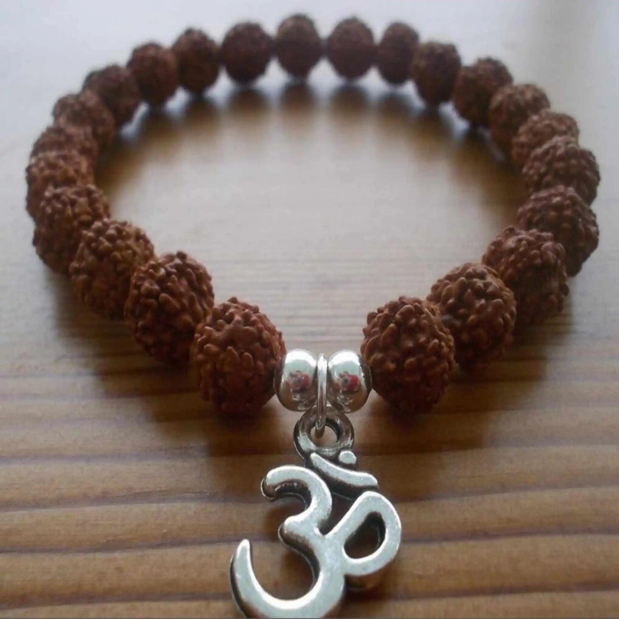 Natural-Rudraksha-Yoga-mala-tibet-silver-Bracelet-gift-Jewelry-Lovers ...