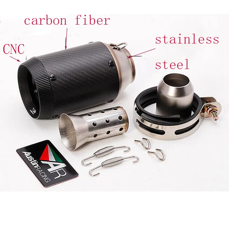 51mm motorcycle austin racing exhaust pipe muffler large displacement ...